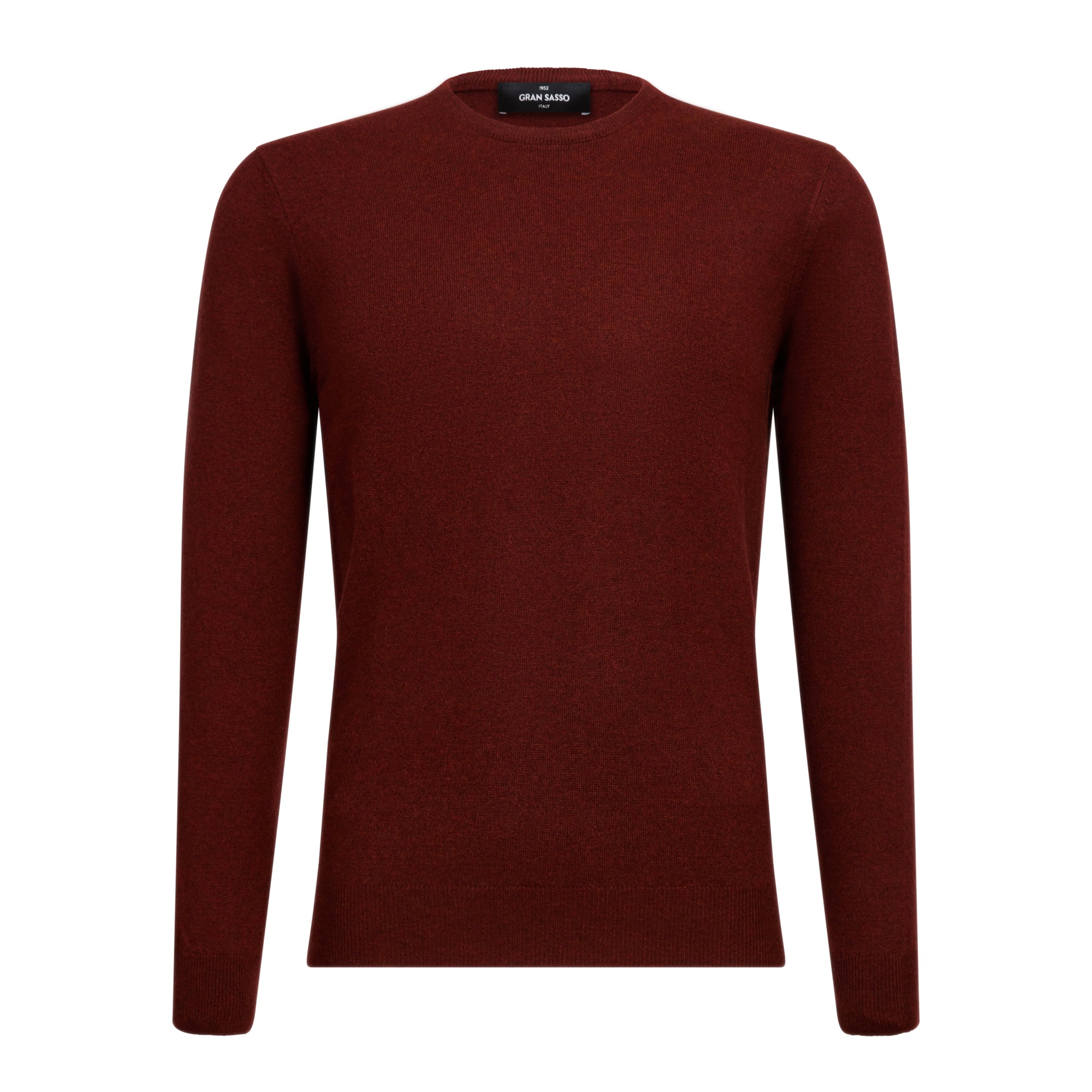 GRAN SASSO Cashmere Crew Neck Knit MAROON - Henry Bucks
